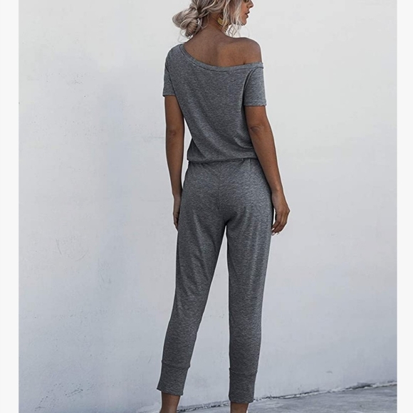 florens | Pants & Jumpsuits | Florens Dark Gray One Piece Jumpsuit With ...